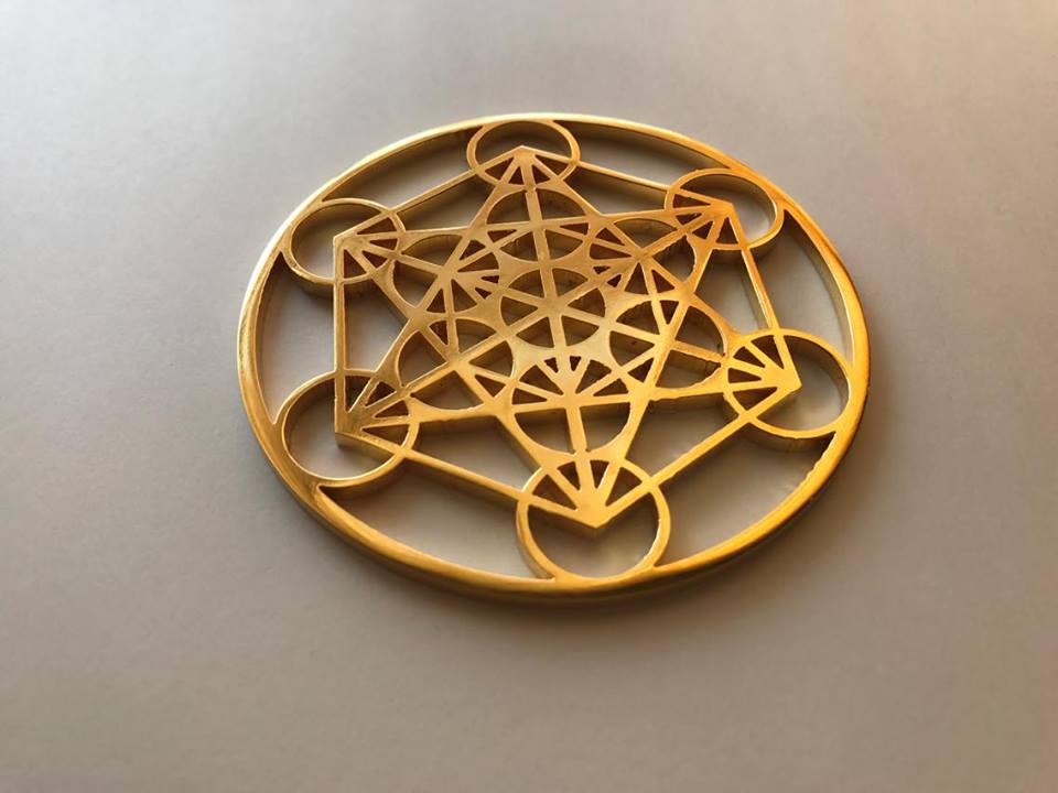 Metatrons Cube Gold 24K Plated Tool – HEALING ENERGY TOOLS