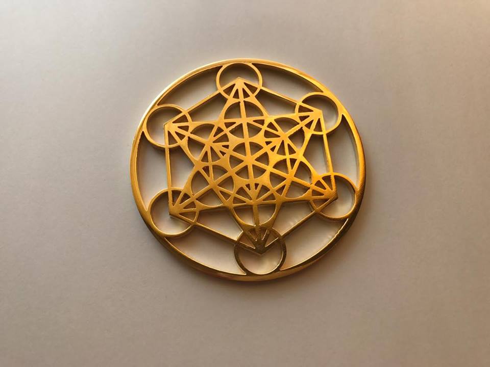 Metatrons Cube Gold 24K Plated Tool – HEALING ENERGY TOOLS